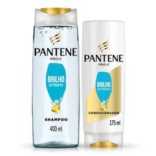 Kit Pantene Pro-V Brilhos Extremo Shampoo 400ml + Condicionador 175ml | Drogafarma