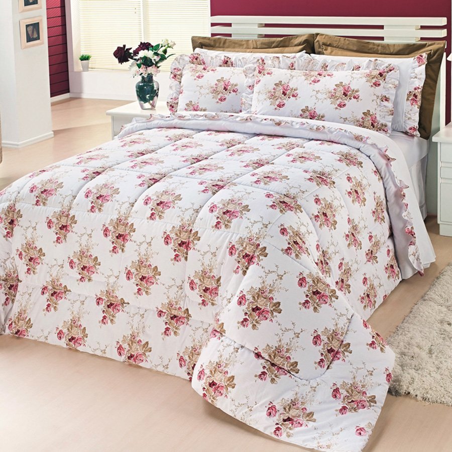 Colcha Cama Casal Queen Divini Peças Essencial Enxovais