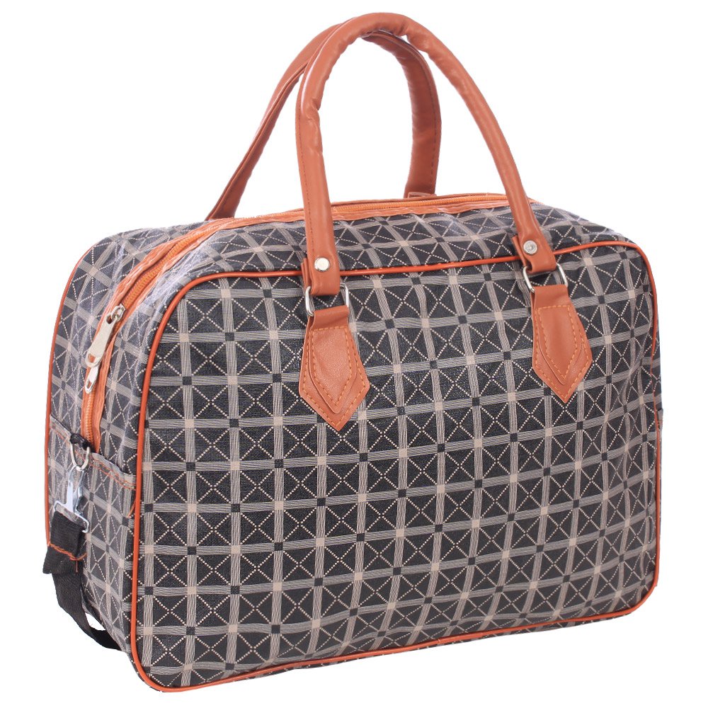 Mala Bolsa Viagem De Mão Alça Dupla Estampa Quadriculada Compre