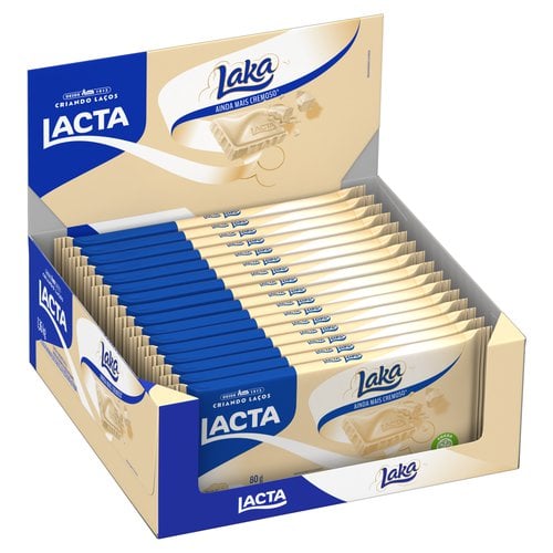 Chocolate Branco Lacta Laka Pacote 80g Trimais