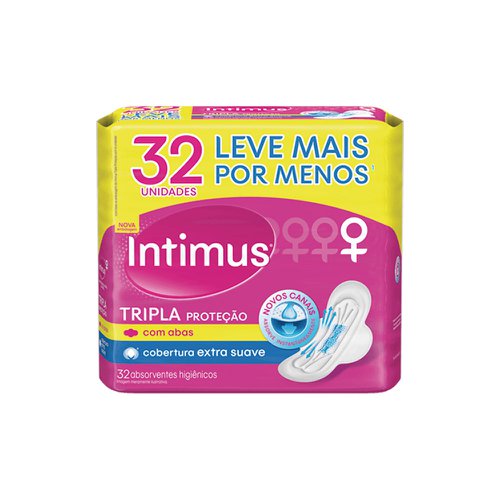 Absorvente Intimus Tripla Proteção Cobertura Extra Suave Com Abas com ...