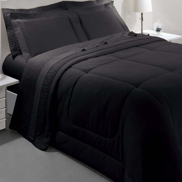 Edredom King 300 Fios Satinee Preto | Bembolada a loja de enxovais mais ...