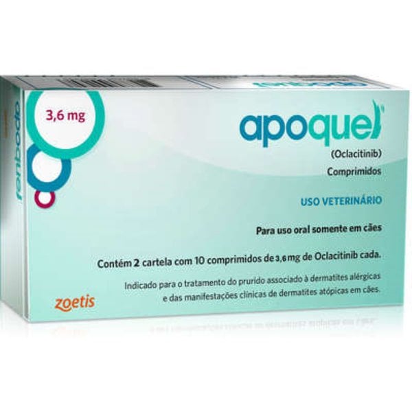 Apoquel Zoetis 3,6mg 20 Comprimidos para Cães | Benestar | A farmácia ...