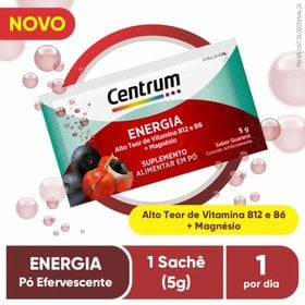 Centrum Pó Energia B12 + B6 + Magnésio Guaraná Envelope 5g UNID