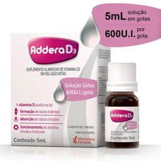 Addera D3 600Ui 5Ml | Davar Saúde