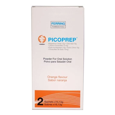 Picoprep 10mg + 3,5g + 12g, caixa com 2 sachês de pó para preparo ...