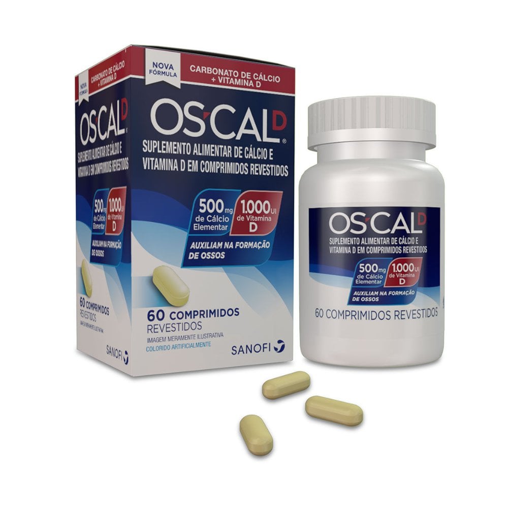 Os-Cal D 500mg - 1000ui 60 comprimidos revestidos | Drogalider