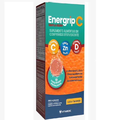 Energrip C+Zinco Efervescente 10 Comprimidos | Drogão Net ...