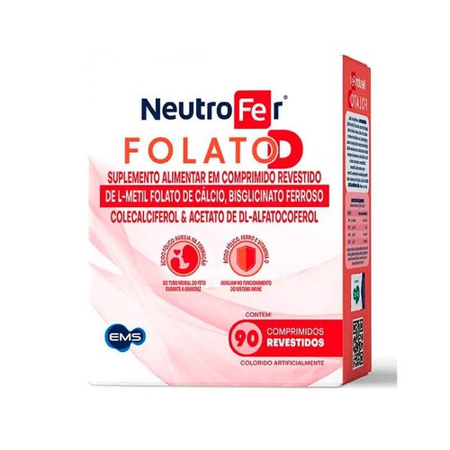 Neutrofer Folato D caixa com 90 comprimidos revestidos