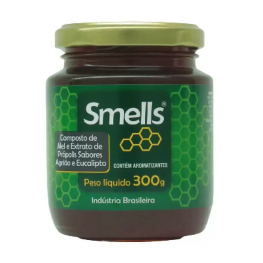 Composto de Mel e Extrato de Própolis Smells agrião e eucalipto, pote ...
