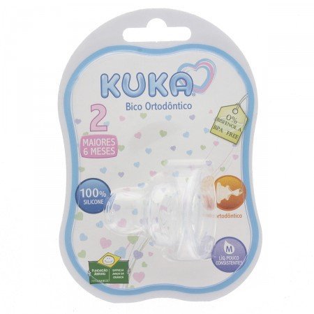 Bico para Mamadeira Kuka 6+ meses, ortodôntico com 1 unidade, ref.5068