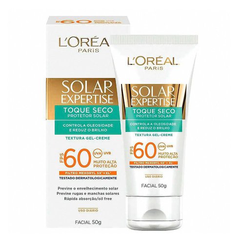 Protetor Solar Facial L'Oréal Solar Expertise Toque Seco sem cor, FPS ...