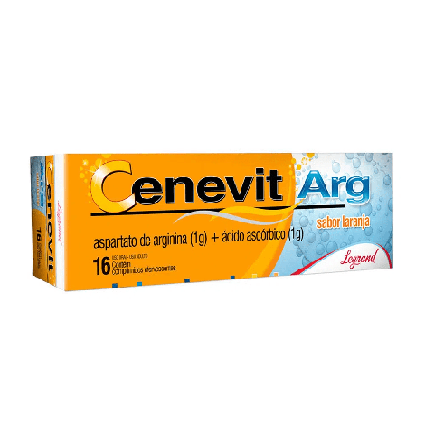 Cenevit Arg Sabor Laranja 16 comprimidos efervescentes