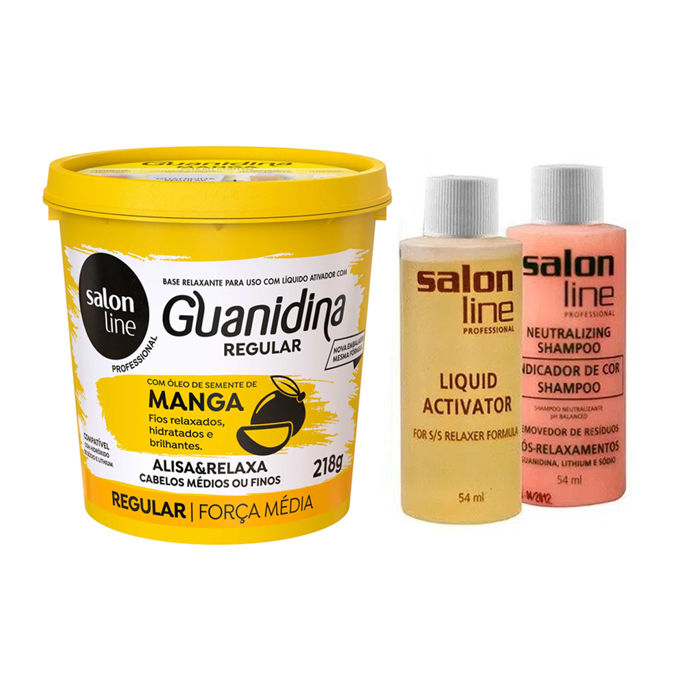 Kit Salon Line Guanidina Alisa e Relaxa Manga Regular