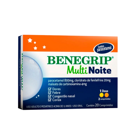 Benegrip Multi Noite 20 comprimidos