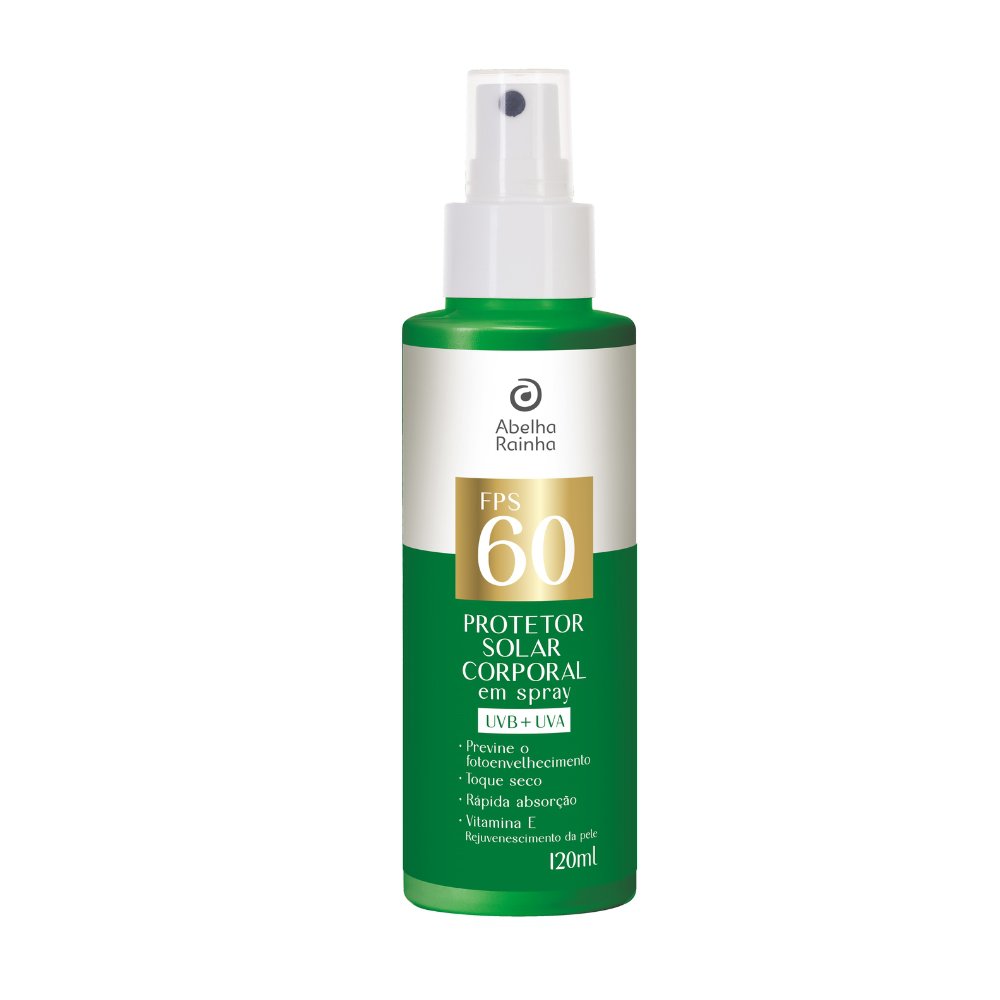 Protetor Solar Corporal em Spray Abelha Rainha FPS 60 Ref 4021 120ml Protetor Solar Corporal em Spray Abelha Rainha FPS 60 Ref 4021 120ml