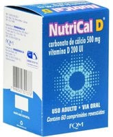 Nutrical D 500mg + 2mg, frasco com 60 comprimidos revestidos | DrogaVen ...