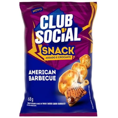 Snack Club Social american barbecue, pacote com 68g | DrogaVen – faz bem
