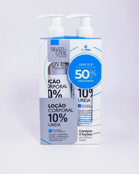 SILVER CARE LOCAO UREIA 10% 200ML PACK 2UNIDADES