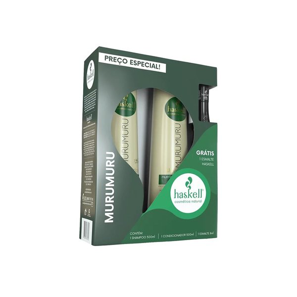 Kit Haskell Murumuru shampoo com 500mL + condicionador com 500mL + esmalte, grátis | DrogaVen ...