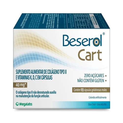 Beserol Cart 40mg 90 Cápsulas Gel Moles | Farmácias Heroos
