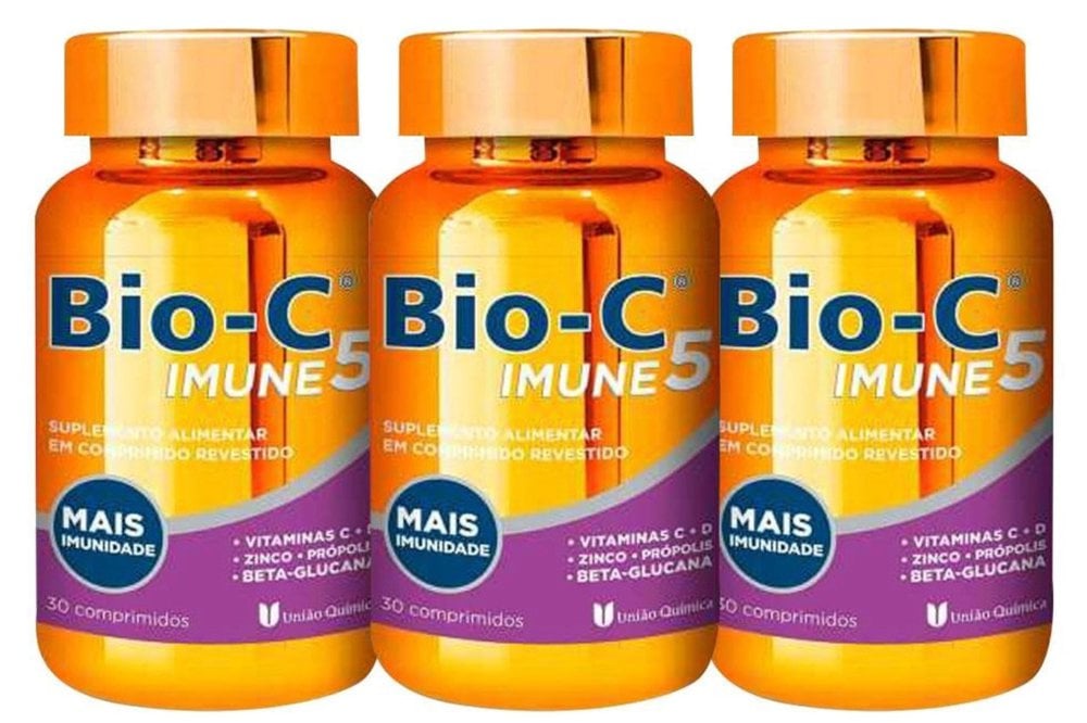 Kit 3x Bio-C Imune 5 30 Comprimidos | Farmácias Heroos