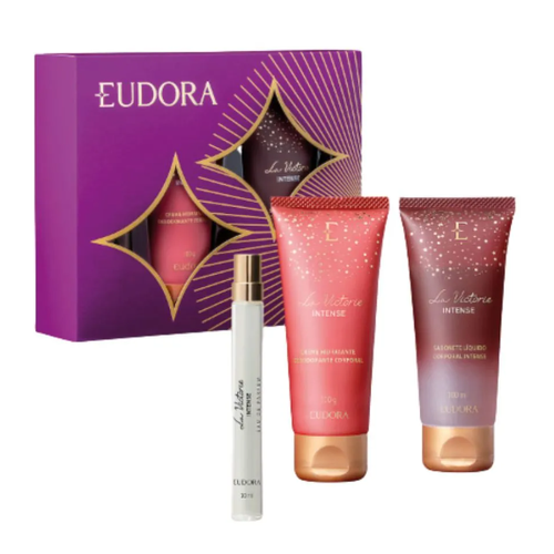 Kit Presente La Victorie Intense Miniatura Eudora - 3 Itens | Farmácias Heroos