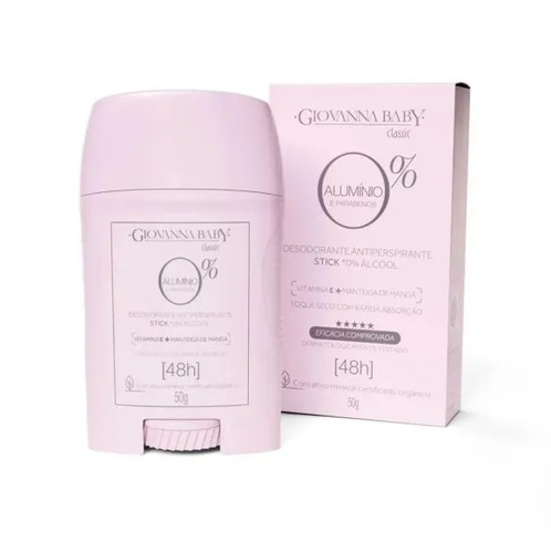Desodorante Stick Giovanna Baby 50g 0% Alumínio Classic | Farmácias Heroos