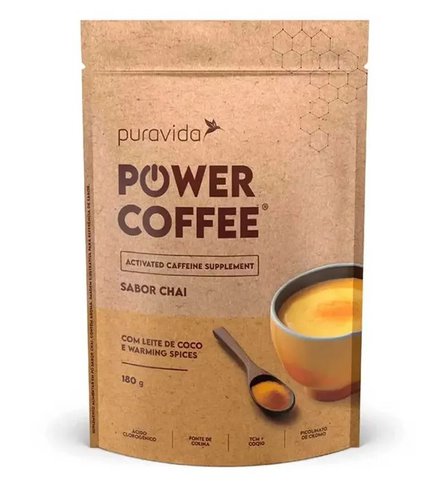 Power Coffee Chai 180g Puravida | Farmácias Heroos