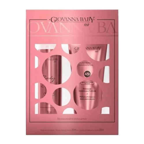 Kit Giovanna Baby Body Splash Rose 260ml + Loção Hidratante 200ml ...
