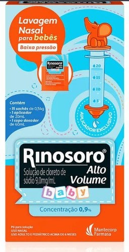 Rinosoro Alto Volume Baby Pó para Solução 15 Sachês + 1 Aplicador + 1 ...