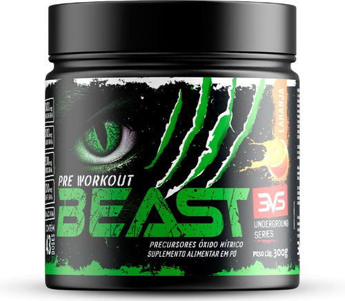 Pré Treino Beast Laranja 300g 3VS Nutrition | Farmácias Heroos