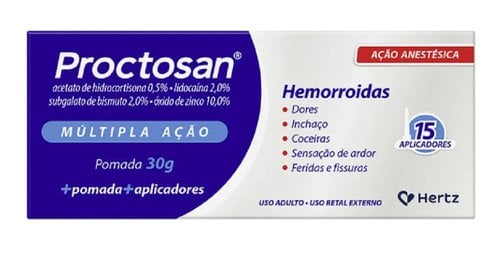 Proctosan Múltipla Ação 30g + 15 Aplicadores | Farmácias Heroos