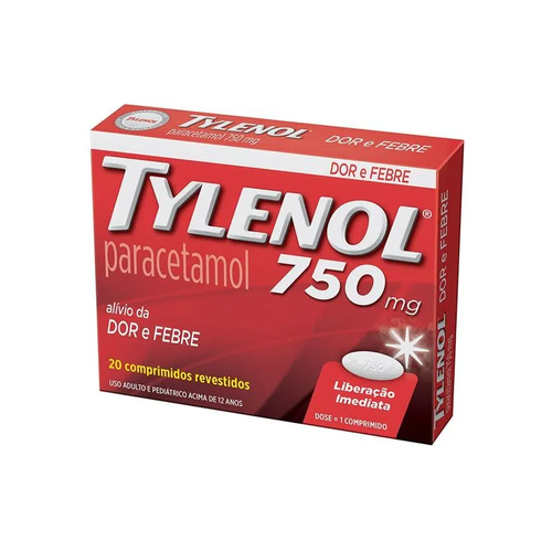 Tylenol Comprimido 750mg 20 comprimidos