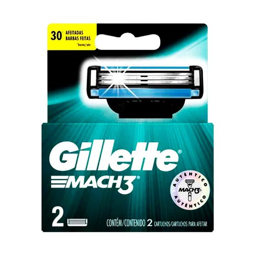 Carga Gillette Mach3 - 2 unidades