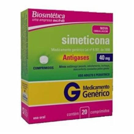 SIMETICONA 40MG C/20 COMPRIMIDOS