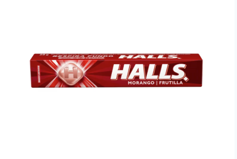 Bala Halls Sabor Morango 28g | Farmácias Heroos