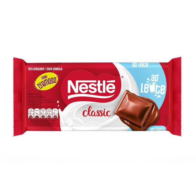 BARRA NESTLE CLASSIC LEITE 90G | Farmácias Heroos