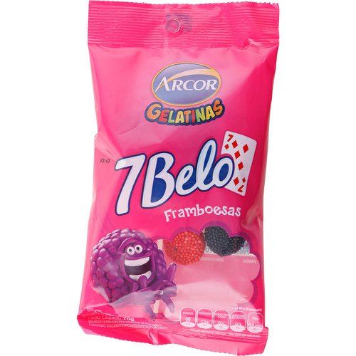 Balas de Gelatinas 7 Belo Framboesas 70g Arcor