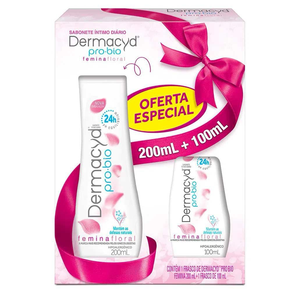 Sabonete Líquido Íntimo Dermacyd Femina 200ml + 100ml