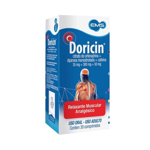 Doricin Comprimido 35mg + 300mg + 50mg 30 comprimidos