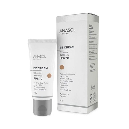 PROTETOR SOLAR FACIAL ANASOL CLINICALS BB CREAM FPS 70 - 40G