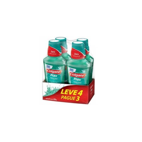 Enxaguante Bucal Colgate Plax Fresh Mint leve 4 pague 3 unidades com ...