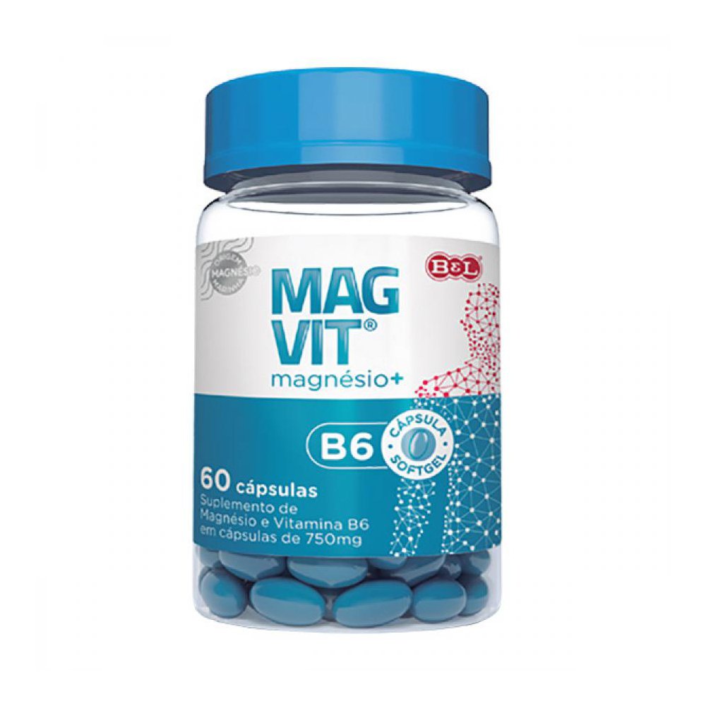 MAGVIT + B6 750MG COM 60 CÁPSULAS