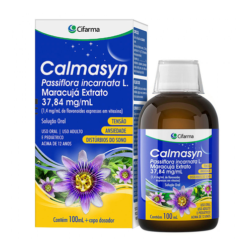 Calmasyn 37,84mg/mL, frasco com 100mL de solução de uso oral + copo medidor