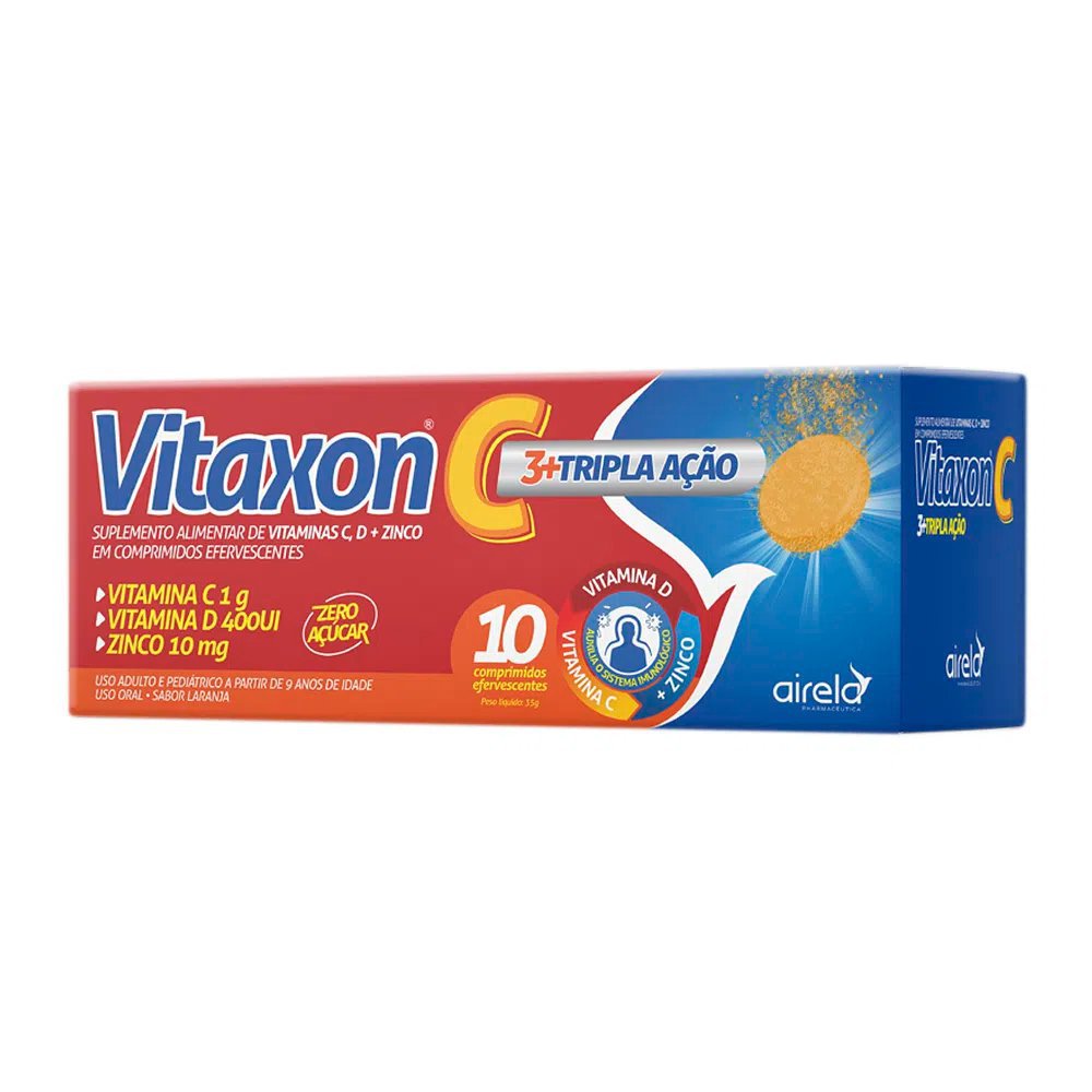 Vitamina C Vitaxon C Tripla Acao 10 comprimidos Vitamina C Vitaxon C Tripla Acao 10 comprimidos