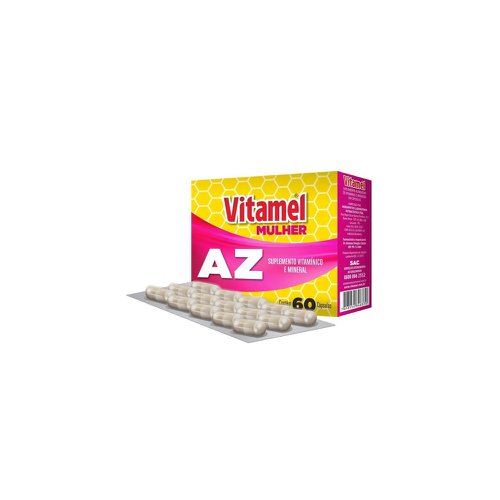 Vitamel Mulher 600mg, caixa com 60 capsulas