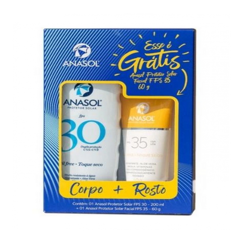 Kit Protetor Solar Anasol Fps 30 200ml + Facial Fps 35 60g