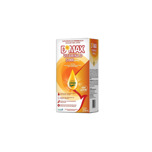 D-Max Vitamina D limao, 5.000UI, frasco com 20mL