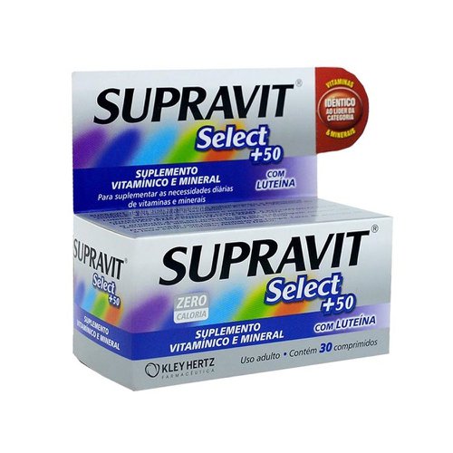 SUPRAVIT SELECT + 50 COM 30 CÁPSULAS